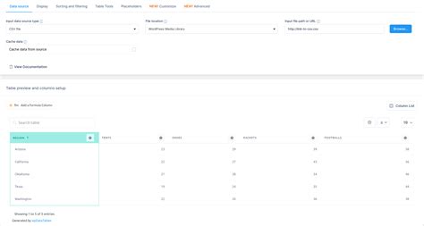 Wpdatatables Wordpress Data Table Dynamic Tables And Table Charts