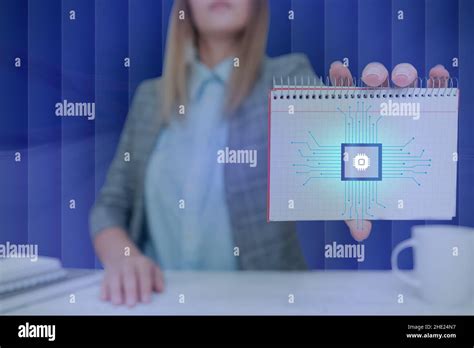 Lady Pressing Screen Of Mobile Phone Showing The Futuristic Technology Palm Tapping Cell Phone