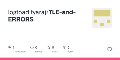 Github Logtoadityarajtle And Errors