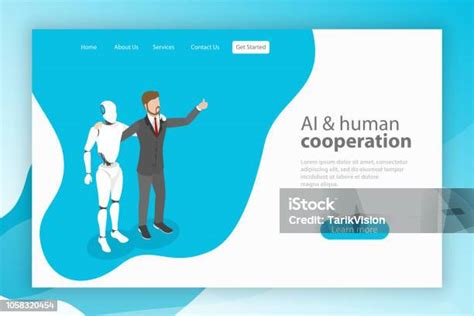 등각 투영 평면 벡터 Ai와 인간의 협력에 대 한 방문 페이트 템플릿 등측투영법에 대한 스톡 벡터 아트 및 기타 이미지 등측투영법 합류 가상현실 Istock