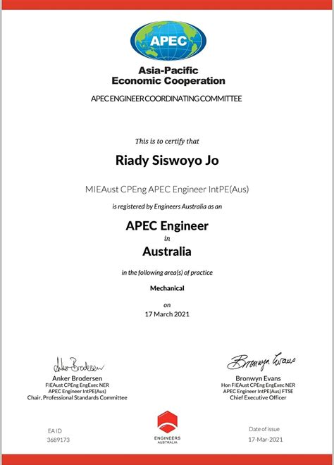 Riady S Jo On Linkedin Successfully Registered Myself As An Apec Engineer And Intpeaus