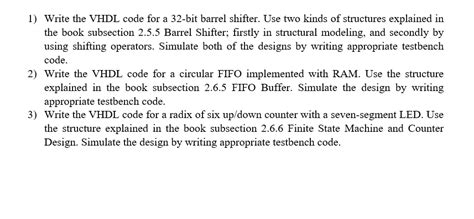All Design And Testbench Codes Should Be