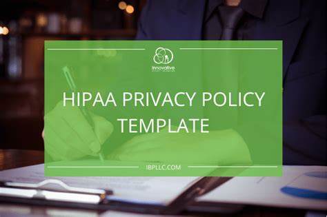 Hipaa Privacy Policy Template Innovative Benefit Planning
