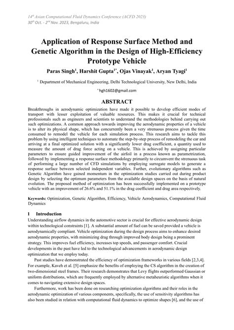 Pdf Application Of Response Surface Method And Genetic Algorithm In