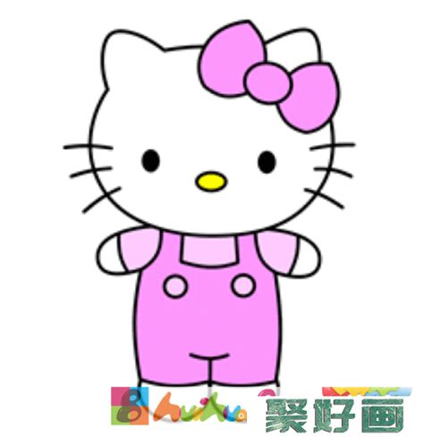 Hello Kitty简笔画的画法怎么画简笔画教程 画好画