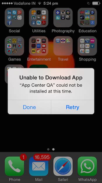 Ios7 Worklight Unable To Download App App Center Could Not Be Installed At This Time