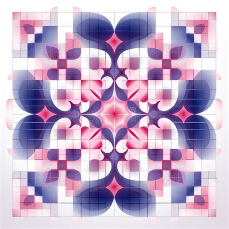 Creating Alternating Color Squares Grid Pattern In Damask Design Stock