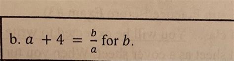 Solved A 4 Ab For B Chegg Com