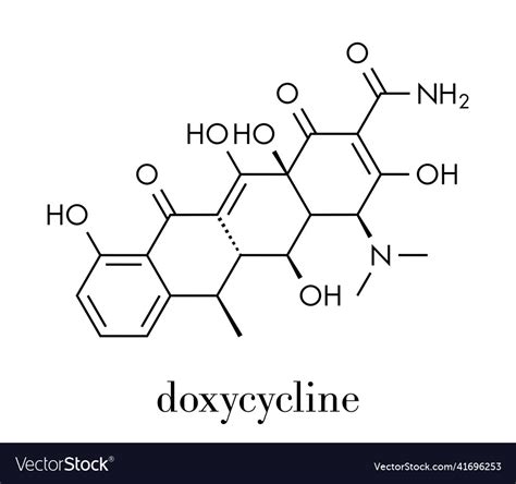 Doxycycline Antibiotic Drug Tetracycline Class Vector Image