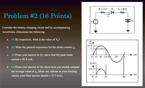 Solved Texts Ry 10 Ω D K Rc 50 Ω Problem 2 16 Points Consider The Battery Charging