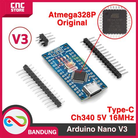 Jual ARDUINO NANO V3 ATMEGA328P CH340G 5V BOARD TYPE C Kota Bandung CNC STORE BANDUNG
