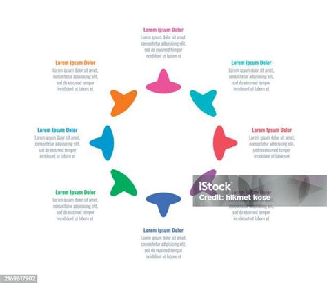 연례 보고서 잡지 비즈니스 웹 인터넷 인포 그래픽 템플릿 여덟 단계 정보 템플릿 기하학적 및 원형 비즈니스 인포그래픽 템플릿 개념에 대한 스톡 벡터 아트 및 기타 이미지
