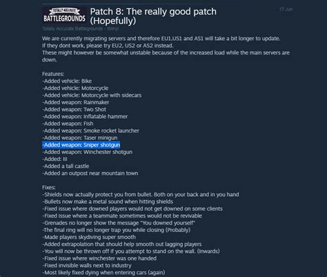 Tabg Devs Did It They Added The Sniper Shotgun R Robbaz