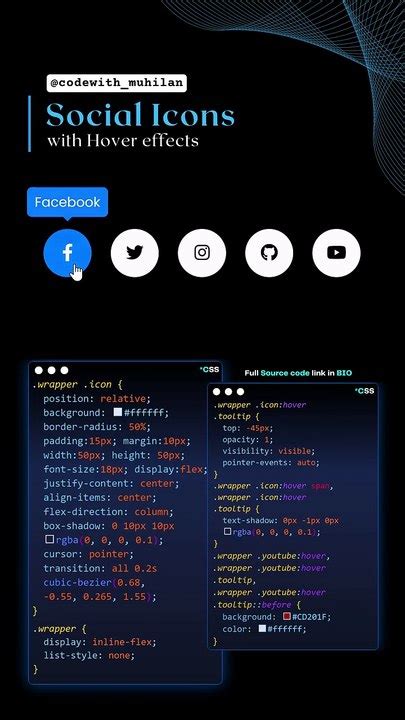 Social Button With Hover Effects Using Html Dan Css Html Html5