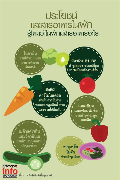 ประโยชน์และสารอาหารในผัก