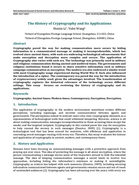 History Of Cryptography Pdf Cryptography Encryption History Of Cryptography Pdf Cryptography Encryption