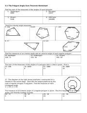 WS Polygon Angle Sum Theorem Docx 6 1 The Polygon Angle Sum Worksheets Library