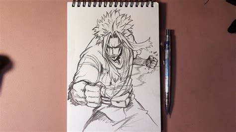 How To Draw All Might My Hero Academia Youtube