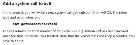 solved add a system call to xv6 in this project you will