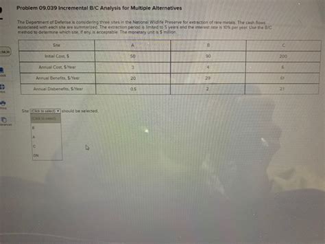 solved problem 09 039 incremental b c analysis for multiple