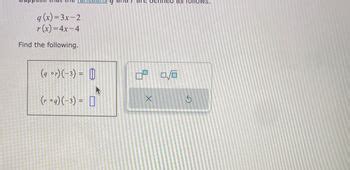 Answered Q X3x 2 Rx4x 4 Find The Following Ar 3 Roq