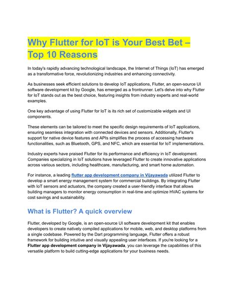 Ppt Why Flutter For Iot Is Your Best Bet Top 10 Reasons Powerpoint Presentation Id 13113013
