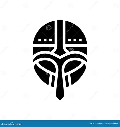 Helmet Viking Nordic Glyph Icon Vector Illustration Stock Vector