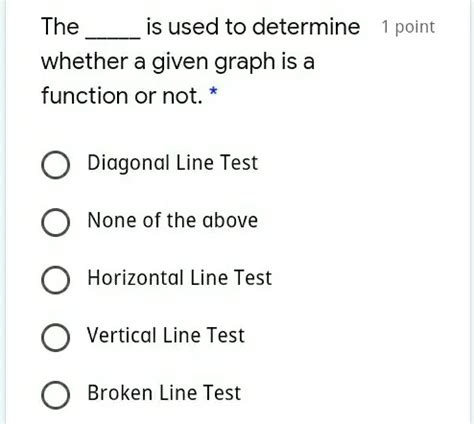 SOLVED The Is Used To Determine Whether A Given Graph Is A Function Or