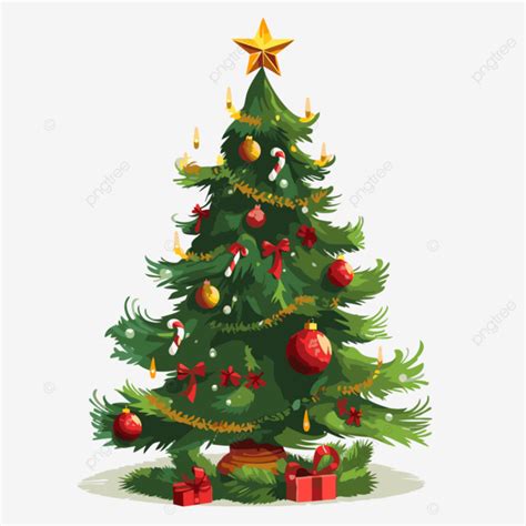 Christmas Decoration Clipart Christmas Tree Stock Vector Art Cartoon