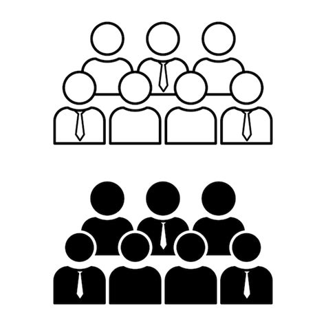 군중 아이콘 프리미엄 벡터