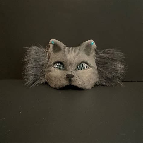 Gray Cat Therian Mask Etsy