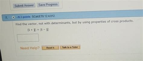 Solved 5 03 Points Scalcet8 124010 Find The Vector Not