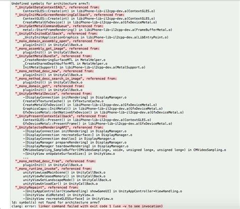 Undefined Symbols For Architecture Armv7 Unitygetdatacontexteagl
