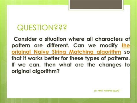 String Matching Naive Ppt