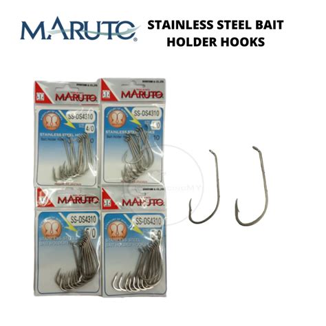 Jom Pancing Maruto Stainless Steel Bait Holder Hook Ss Ds4310