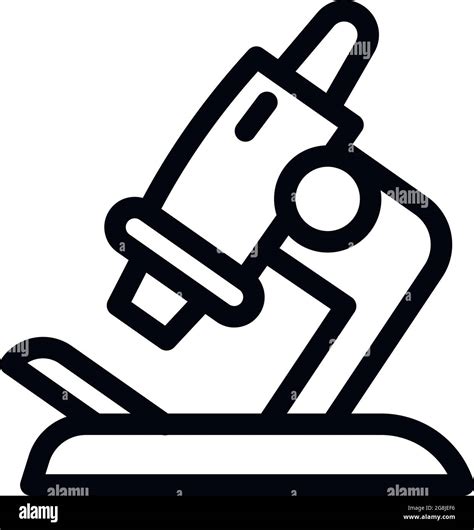 Microscope Icon Outline Microscope Vector Icon For Web Design Isolated