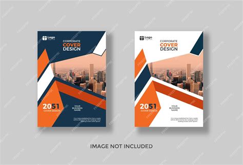 도시 배경 기업 책 표지 디자인 서식 파일 및 4 브로셔 연례 보고서 잡지 표지 프리미엄 벡터