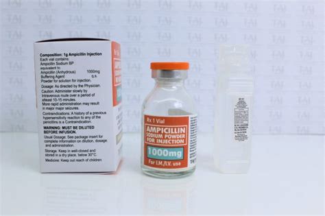 Ampicillin Sodium Powder For Injection 1000 Mg