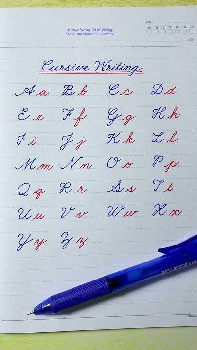 Cursive Writing A To Z Cursive Writing Abcd Cursive Abcd Cursive