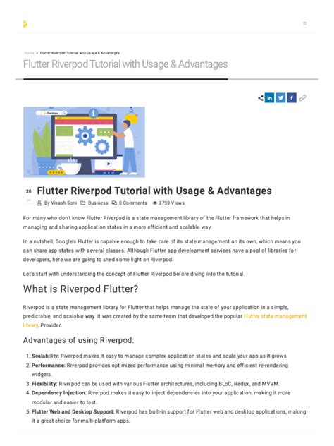 Flutter Riverpod Tutorial With Usage And Advantages Pdf Mobile App Software