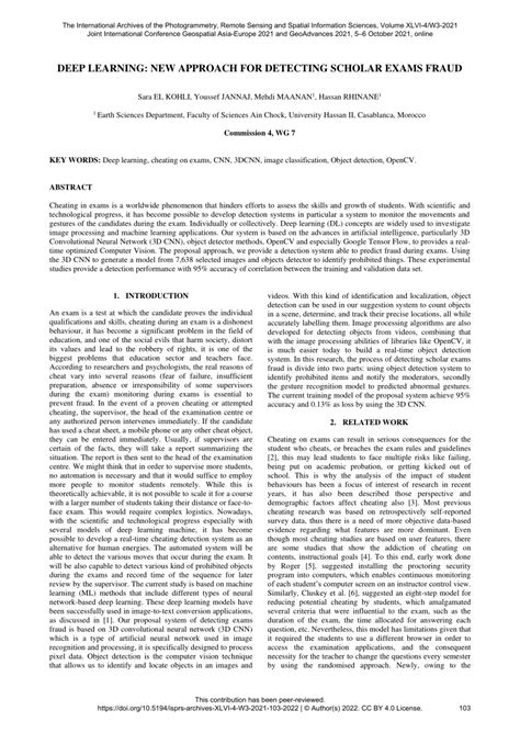 Pdf Deep Learning New Approach For Detecting Scholar Exams Fraud