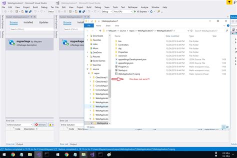 Visual Studio Cannot Copy Folder With Nuget Package In Net Core Hot