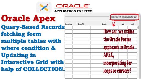 Multi Table Query Fetching Updating Records In Interactive Grid
