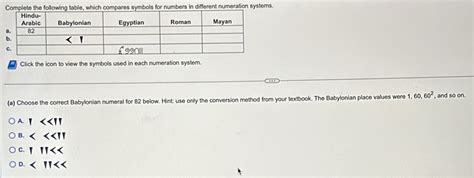Solved Complete The Following Table Which Compares Symbols For