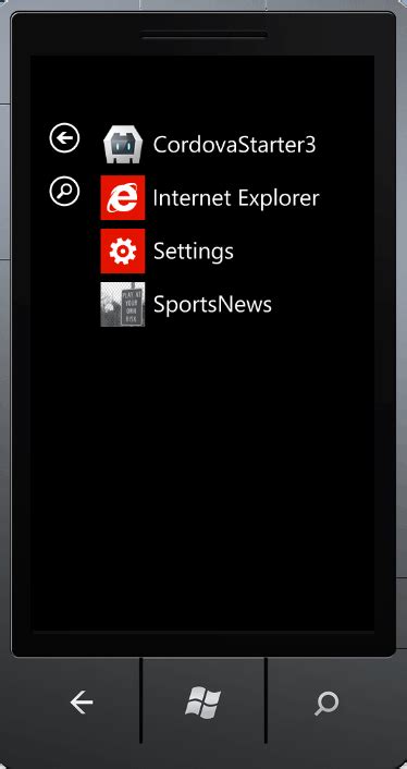 Windows Phone 7 Sports Application With Apache Cordova Jquery Mobile