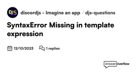 syntaxerror missing } in template expression discord js imagine an app