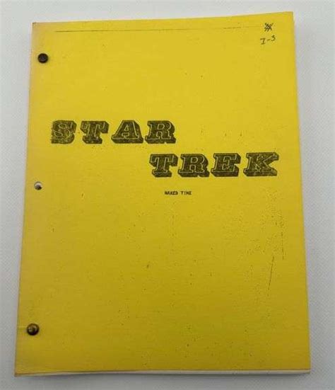 Star Trek Tos Original Series Script Naked Time Dixon S Auction At Crumpton