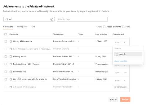Manage Folders And Elements In Your Private Api Network Postman Docs
