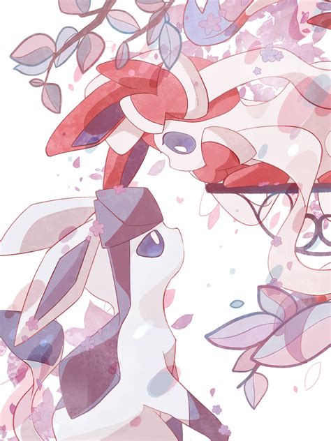 Sylveon And Glaceon Pokemon Drawn By Soke Sa Danbooru