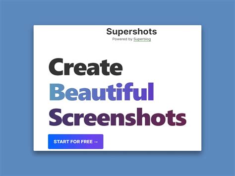 Supershots Generate Beautiful Screenshots With Gradient Backgrounds Prototypr Toolbox